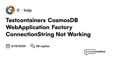 Testcontainers Cosmosdb Webapplication Factory Connectionstring Not