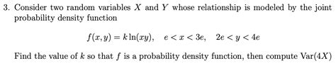Consider Two Random Variables X And Y Whose Chegg