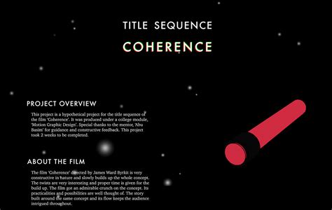 Title Sequence Animation 1 Images Behance
