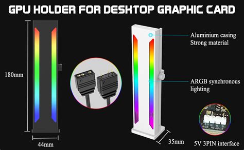 Amazon Com Ciciglow ARGB GPU Support Bracket V PIN ARGB Graphics Card GPU Brace Support