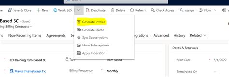 Generating An Invoice