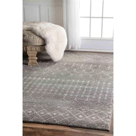 Nuloom Blythe Modern Moroccan Trellis 8 Ft X 10 Ft Dark Gray Area Rug
