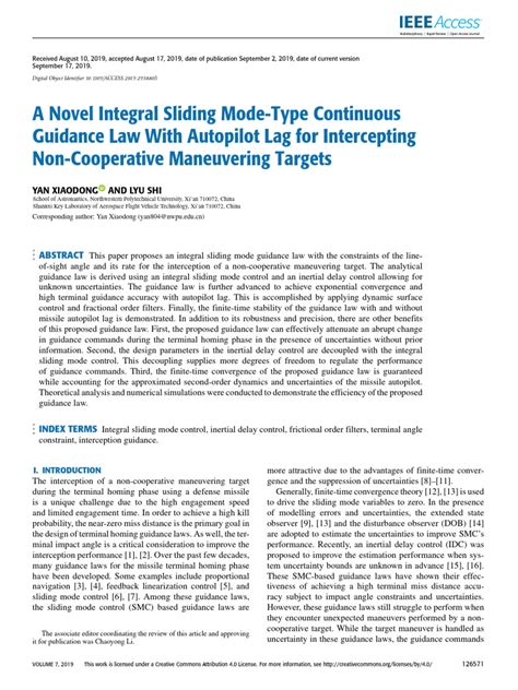 A Novel Integral Sliding Mode Type Continuous Guidance Law With Autopilot Lag For Intercepting