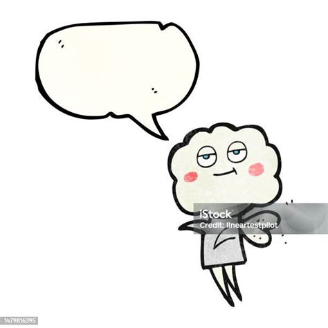 Dessin À Main Levée Texture Discours Bulle Dessin Animé Mignon Nuage