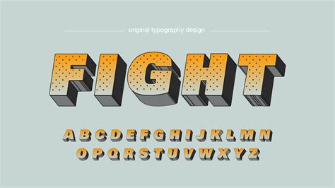 Orange Bold Cartoon Style 3d Artistic Font 692730 Vector Art At Vecteezy