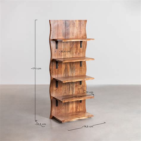 Regal aus Yago-Akazienholz - SKLUM