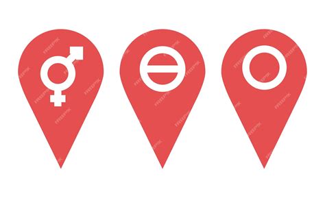 Premium Vector Set Of Location Pins Depicting Gender And Sexuality