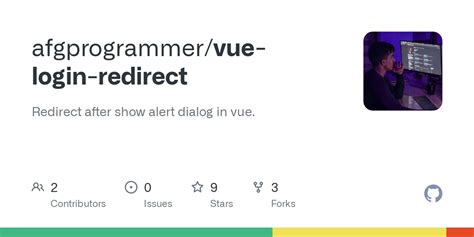 Github Afgprogrammervue Login Redirect Redirect After Show Alert Dialog In Vue