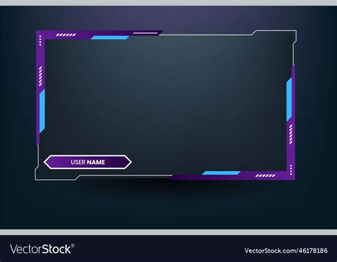 Gaming Frame Overlay Design With Creative Shapes Vector Image