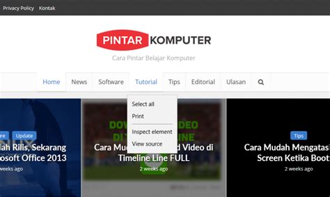 Cara Enable Inspect Element Dan View Source Di Microsoft Edge