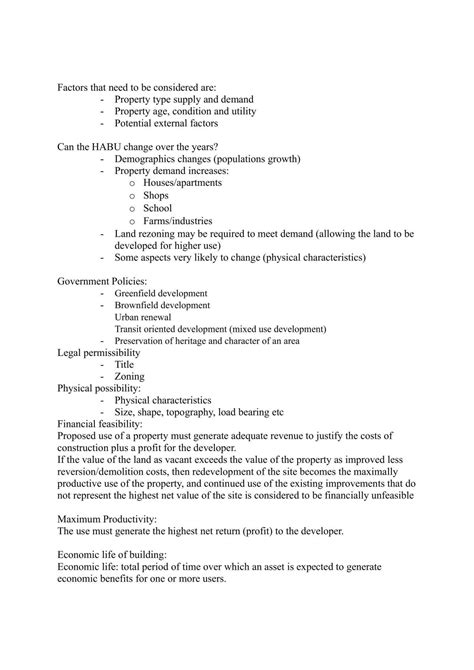 Residential Valuation Full Notes Usb142 Residential Valuation Qut