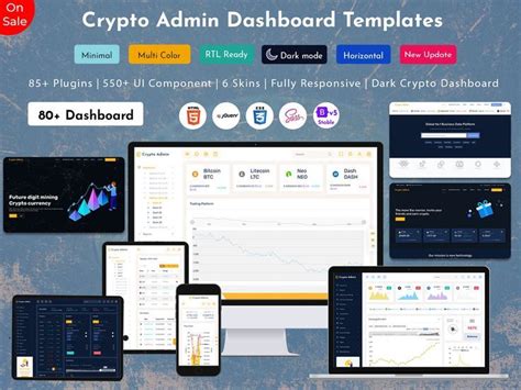 Crypto Admin Cryptocurrency Ethereum Bitcoin Dashboards ICO Wallet Trading Dashboard