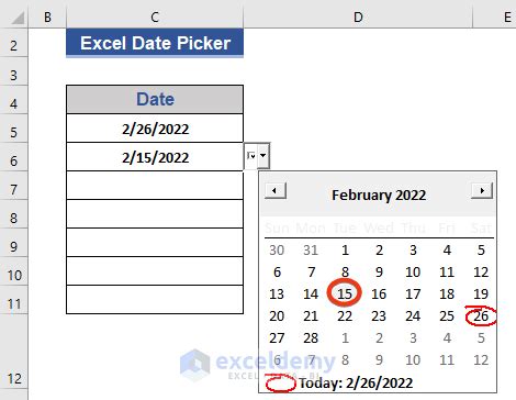 Free Excel Date Picker Lerytm