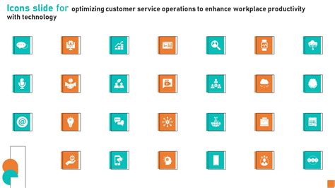 Icons Slide For Optimizing Customer Service Operations To Enhance Workplace Productivity With