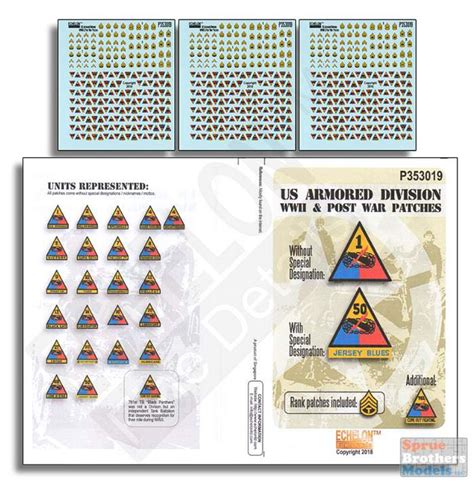Ech353019 1 35 Echelon Decals Us Armored Division Ww2 And Post War