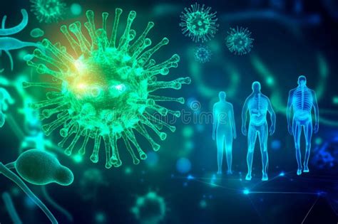 Exploring The Intricate Relationship Between Viruses And Human Anatomy In Science Generative Ai
