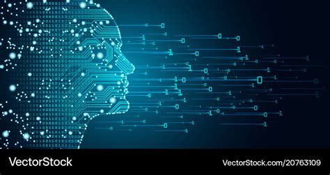 Big Data And Artificial Intelligence Concept Vector Image