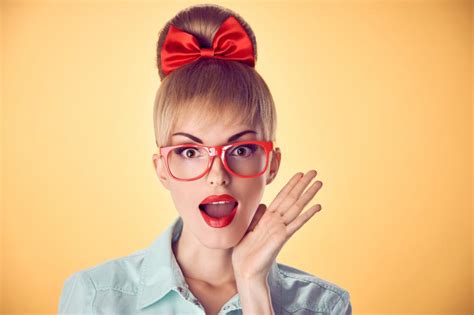 Beauty Fashion Business Woman Red Glasses Pinup Lepoticars
