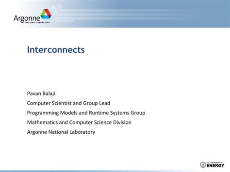 System Interconnects For Hpc Ppt