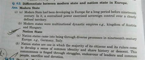 Difference Between Nation State And Modern State EduRev Class 10