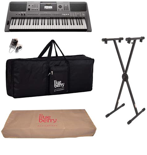 Yamaha Psr I Digital Indian Keyboard Keys With Adapter And Blueberry Bag Amazon In