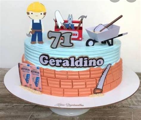 Inspirações de bolo pedreiro mais idéias para você Bolo Bolo de aniversario decorado