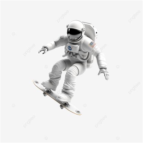 3d 太空人穿著太空衣 像滑板手一樣騎在太空火箭上 3d 插圖 3d 渲染 宇航员 火箭 空間png去背圖片素材免費下載，免摳圖設計圖案