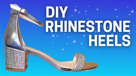 How To Bling Shoes Diy Rhinestone Block Heels Bedazzled Pumps