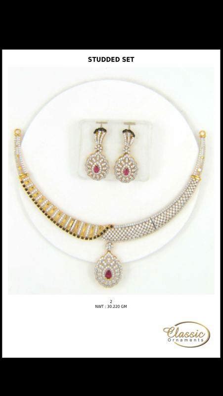 My New Collections C Z Gold Set Lala Omkar Nath Sarraf