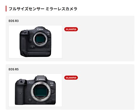 楽天市場Canon 春のキャッシュバック フォトライフ応援キャンペーン アライカメラ