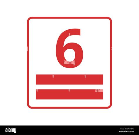 Red Stacking Height Number 6 Concept Of Packaging Stock Vector Image