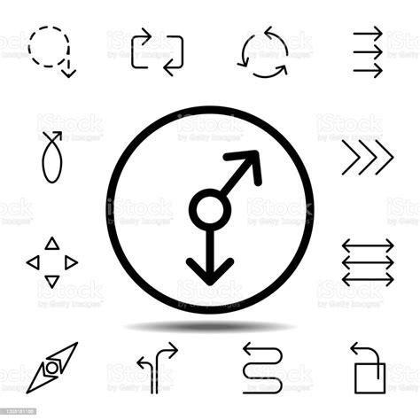 箭頭時間圖示為 Ui 和 Ux網站或移動應用程式設定的 Arrow 圖示的簡單細線輪廓向量元素向量圖形及更多倒數圖片 Istock