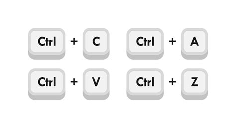 premium vector different computer keyboard buttons combinations