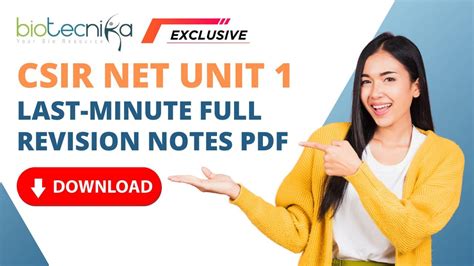 CSIR UNIT Revision Notes CSIR NET UNIT Life Science PDF