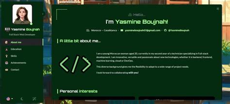 Yasmine Boujnah On Linkedin Reactjs Portfolio Webdevelopment Multilanguage Lightanddarkmode