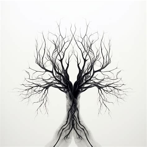 Premium Ai Image Illustration Of Minimal Roots Line Art Balck And
