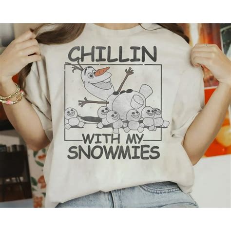 Disney Frozen Olaf Chillin With My Snowmies Portrait Shirt Elsa Anna