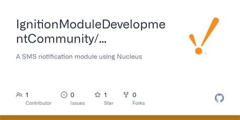 Github Ignitionmoduledevelopmentcommunitynucleussmsnotification A