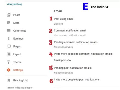 New Blogger Interface Setting Update 2020 The India24