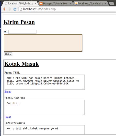 Aplikasi Sms Dengan Php