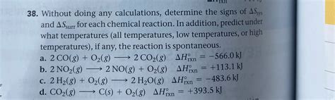 Solved Without Doing Any Calculations Determine The Signs Chegg