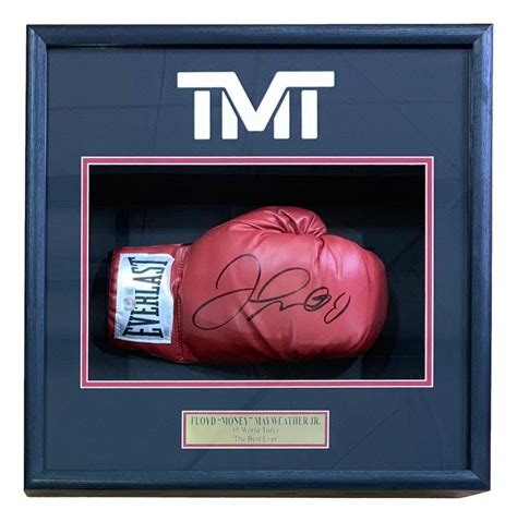 Floyd Mayweather Jr Signed Boxing Glove Shadowbox Beckett Pristine