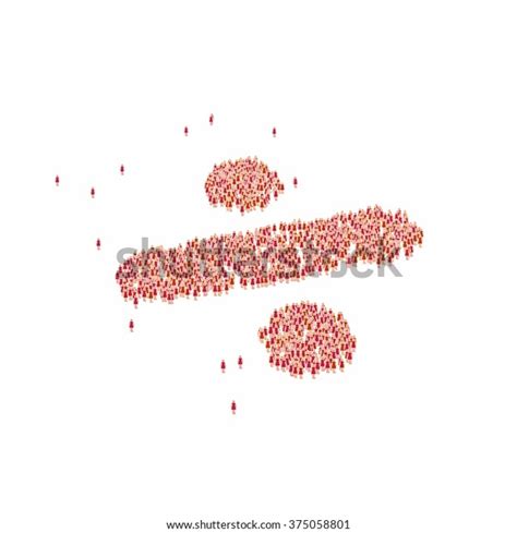 Divisibility Symbol Glyph Out Tiny Textures Stock Illustration