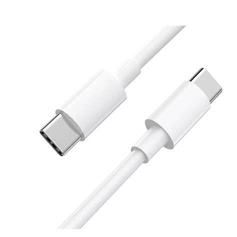 10cm White Usb C To Usb C Cable 3a Chargie