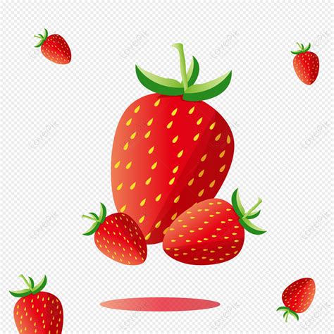 섬세한 과일 딸기 벡터 Png 일러스트 무료 다운로드 Lovepik