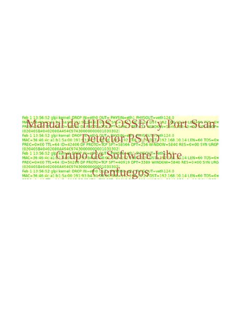 Manual De Hids Ossec Y Port Scan Detector Psad Pdf Cortafuegos