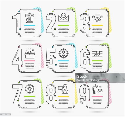 승인된 메일 사람 이야기와 헌 아이콘 정답 선물 상자 및 음표 표시 벡터 0명에 대한 스톡 벡터 아트 및 기타 이미지 0명