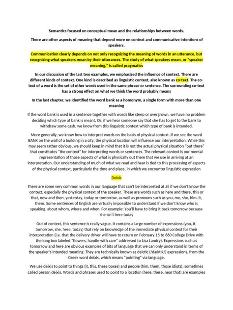 Semantics Focused On Conceptual Mean And The Relationships Between Words Pdf Semantics Word