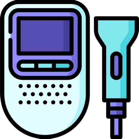Doppler Fetal Monitor Special Lineal Color Icon