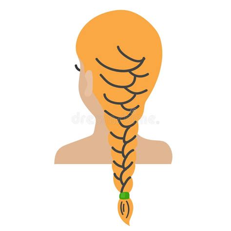 French Braid Icon Clipart Logtotype Isolated Vector Illustration Stock Vector Illustration Of